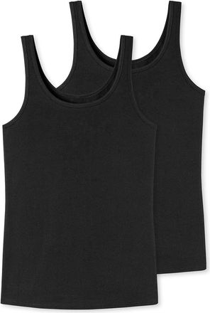 Uncover by Schiesser Damen 2PACK Trägertop Unterwäsche, schwarz, 3XL