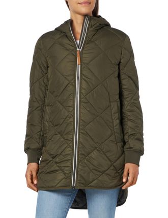 Camel Active Damen Steppmantel aus recyceltem Polyester Dunkelkhaki, womenswear-34