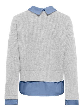 Only Strickjacke ONLALIVIA LS WOVEN MIX CARDIGAN CS KNT Materialmix, regular fit