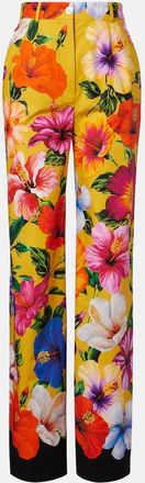 Dolce & Gabbana Pantalon ample en coton &agrave; fleurs