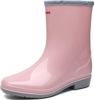 Generic Bottes caoutchouc pour homme et femme pluie imperméables antidérapantes enfiler Rembourrage en EVA Chaussures Imperméabilité totale Isolation thermiqu