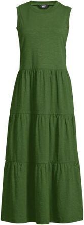 Lands End Maxi-Baumwollkleid aus Flammgarn, Damen, Größe:44-46 regular, Grün, Baumwolle, by Lands End