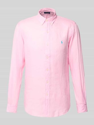 Polo Ralph Lauren Slim Fit Leinenhemd mit Logo-Stitching