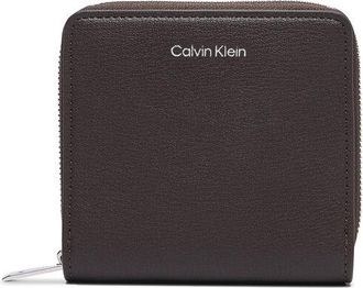 Calvin Klein Geldb&ouml;rse Foil Logo Medium Zip Around LV04F1120G Dunkelbraun