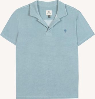 Faguo Polo bleu gris&eacute; coton - ZONZA
