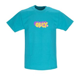 Obey Homme, Tops, Vert, Taille: XL T-shirt Classique Homme Teal