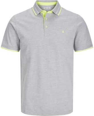 Jack & Jones Jjepaulos Polo Ss Noos Pls Homme Jjepaulos Polo Ss Noos Pls, Gris Clair Chiné, 7XL