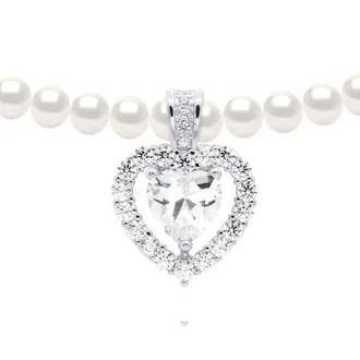 Ateliers Saint Germain Halskette Reihe aus echten S&uuml;&szlig;wasser-Zuchtperlen, halbrund, 5-6 mm