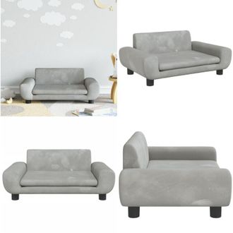 vidaXL Vidaxl - Canapé pour enfants gris clair 70x45x33 cm velours - Canapé Enfant - Canapé Bébé - Mobilier Enfant - Meubles Pour Enfants - Fauteuil Enfant