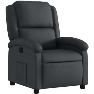 vidaXL Relaxsessel Echtleder Schwarz vidaXL