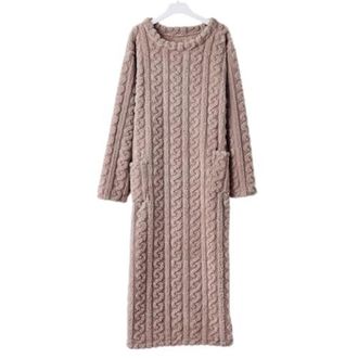 Generic V&ecirc;tements de d&eacute;tente dhiver 2026, robes de nuit, v&ecirc;tements dhiver en polaire corail, v&ecirc;tements dint&eacute;rieur chauds pour femmes, caf&eacute;, Taille unique