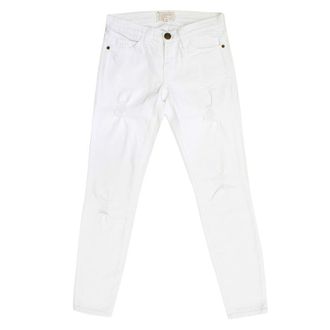 Current Elliott Current/Elliot White Distressed Jeans Size XXS