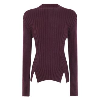 Victoria Beckham Round-Neck Strickwaren - - Knitwear - Damen - Rot - M