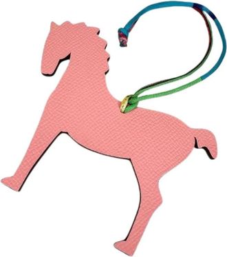 Herm&egrave;s Pre-owned Petit H Cheval Epsom Togo Charm - Femme - Pre-owned - Rose - Taille: ONE Size