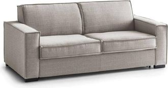 Dmora Festes Sofa Daarn, 3-Sitzer-Sofa, 100% Made in Italy, Wohnzimmersofa aus Stoff, mit schmalen Armlehnen, Cm 200x95h90, Turteltaube - Dmora
