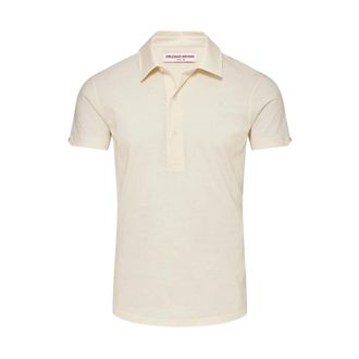 Orlebar Brown Ma&szlig;geschneidertes Poloshirt Wei&szlig;er Sand - - Tops - Herren - Beige - S
