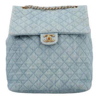 Chanel Pre-owned Diamond Quilted Denim Rucksack - - Pre-owned - Damen - Blau - ONE SIZE