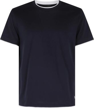 Dondup Homme, Tops, Bleu, Taille: XL T-shirt Regular en Jersey Basico