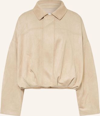 Comma Comma Blouson In Lederoptik beige