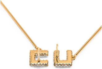 Elisabetta Franchi Crystal-Embellished Drop Earrings - Gold