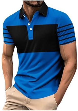 Generic Chemise de golf extensible d&eacute;contract&eacute;e &agrave; manches courtes et col rabattable, l&eacute;g&egrave;re, polyvalente, &eacute;l&eacute;gante, confortable, respirante, pour le travail, 