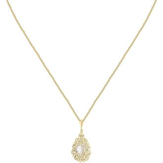 Cleor Collier en argent 925/1000 et zircon