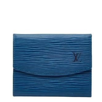 Louis Vuitton unisex, Pre-owned, Bleu, Taille: ONE Size Portefeuille en cuir vintage Pre-owned