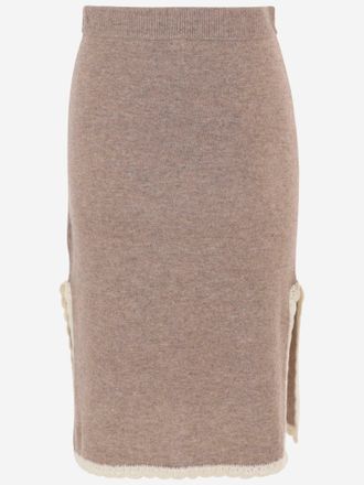 The Garment Womens Skirt Wool And Cashmere Beige