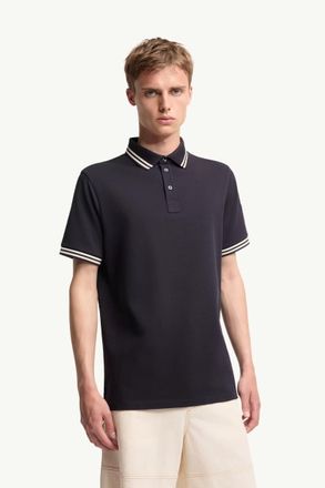 Moncler Mens Polo Manches Courtes Noir Black T-Shirts And Polos