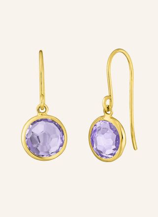 Leaf Ohrh&auml;nger Amethyst Aus 14 Karat Gelbgold gold