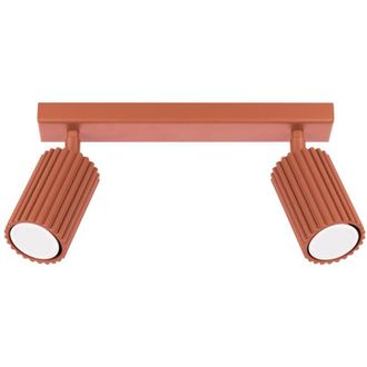 Licht-Erlebnisse Licht-erlebnisse - Spot Aluminium GU10 verstellbar Ockerrot 2-flammig l&auml;nglich Modern Lampe