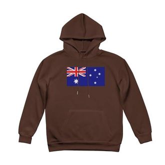 Generic Sweatshirts &Agrave; Capuche Femmes Doublure Polaire Imprim&eacute; Graphique Australie Drapeau Pull Hoodie Hauts Streetwear Vintage Pull De D&eacute;tente Athleisure du X