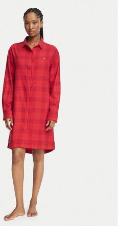 HUGO BOSS Nachthemd Flannel Nighty 50570219 Rot Relaxed Fit