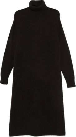 6397 robe mi-longue à col roulé - Noir