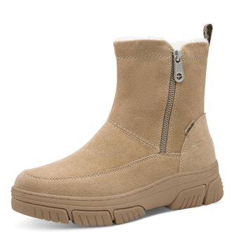 Tamaris Comfort Damen Stiefeletten aus Leder Gef&uuml;ttert, Braun (Camel), 38 EU