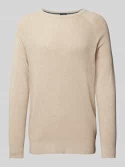 Olymp Level 5 Slim Fit Strickpullover mit gerippten Abschl&uuml;ssen