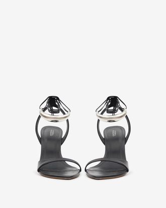 Isabel Marant Sandales Yluan - Femme - Noir Et Argent&eacute; - Taille36 - Isabel Marant