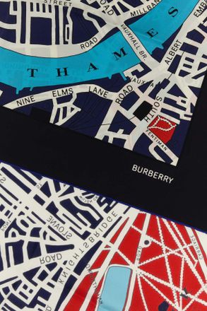 Burberry Irispurple Exterior: Silk Sciarpe E Foulard Scarfs