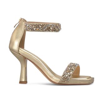 Alma En Pena Alma EN Pena, Femme, Chaussures, Jaune, Taille: 38 EU Sandales &agrave; double bride effet bijou