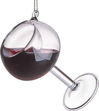 Butlers Weihnachtskugel Rotweinglas Hang ON | Christbaumkugel Glas, Weihnachtsbaumschmuck lustig, kreative Baumschmuck f&uuml;r Weihnachten, Weihnachtsdeko f&uuml;r Gir