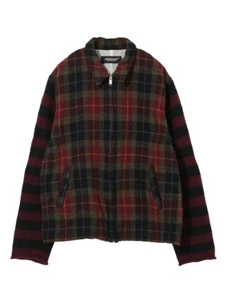 Undercover veste zipp&eacute;e &agrave; carreaux - Rouge