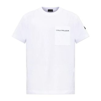 Moncler Baumwoll-Jersey-T-Shirt mit Brusttasche - - Tops - Herren - Wei&szlig; - M