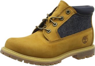 Timberland Damen Nellie Double F/L Chukka Boots Braun (Wheat Nubuck with Blue Felt) 37 EU