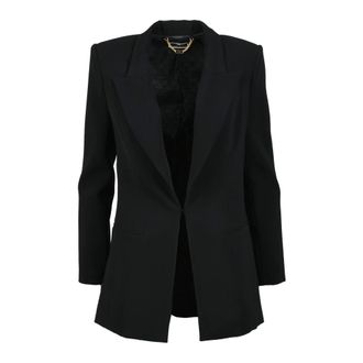 Elisabetta Franchi Damen, Jacken, Schwarzk, MGr&ouml;&szlig;e