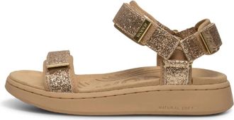 Woden Line Glitter Sandale - - Shoes - Damen - Gelb - 39 EU