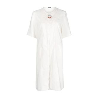 Joseph Beige Seiden-Midikleid im Cleaver-Stil - - Dresses - Damen - Beige - XS