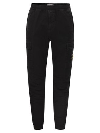 Stone Island Pantalon cargo en serg&eacute; de coton