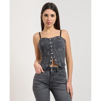 Guess Top sans manches Cecile femme en denim
