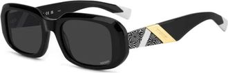 Missoni Femme, Accessoires, Noir, Taille: 52 MM Lunettes de soleil rectangulaires