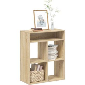 vidaXL Biblioth&egrave;que ch&ecirc;ne sonoma 66x31x80 cm bois ding&eacute;nierie - Vidaxl